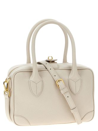 Golden Goose Womens Vita Shoulder Bag White Goat Leather