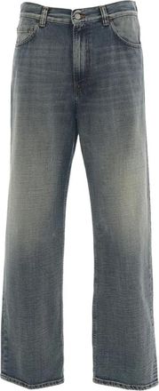 Mauro Grifoni Homme, Jeans, Bleu, Taille: W35 Jeans jambe large d&eacute;lavage moyen