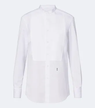 Fendi Chemise en popeline de coton et piqu&eacute;