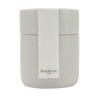 Jean & Len Aufbewahrungsdose in sand, aus Dolomit, vielseitige Aufbewahrungsm&ouml;glichkeiten, auch ideal zur Tampon oder Ohrenst&auml;bchen Aufbewahrung, Keramikdose mit