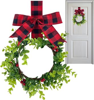 Generico Rustikaler Weihnachtskranz, Stylish, Weihnachtskr&auml;nze f&uuml;r T&uuml;r, Haupts&auml;chlich k&uuml;nstliche Fr&uuml;chte, rot, 27,9 cm (11 81 Zoll) mit | Multipurpose Outdoor 