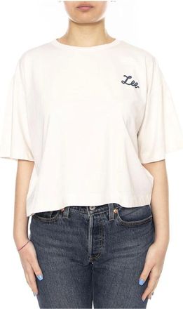Lee Femme, Tops, Blanc, Taille: 40 FR T-shirt &agrave; col rond