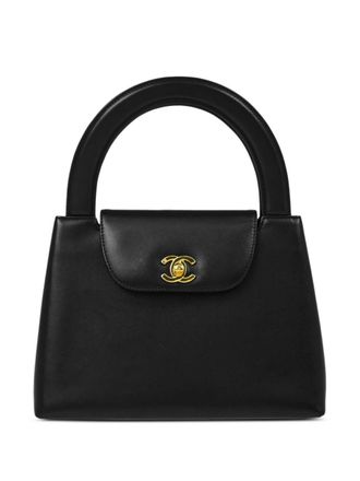 Chanel sac à main à fermoir loquet CC (1998) - Noir
