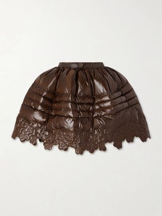 The North Face Mini-jupe En Tissu Technique Matelass&eacute; En Duvet Et &Agrave; Broderies X Cecilie Bahnsen - Marron