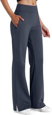 Generic Pantalon de yoga pour femmes 2026 grande taille taille haute stretch jambe large pantalon habill&eacute; pantalon ample confortable pantalon de surv&ecirc;tement d