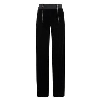 Tom Ford Samt Hose mit elastischem Bund - - Trousers - Damen - Schwarzk - 4XS
