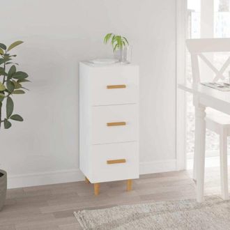 vidaXL Vidaxl - Buffet,Meuble de Rangement blanc 34,5x34x90 cm bois ding&eacute;nierie