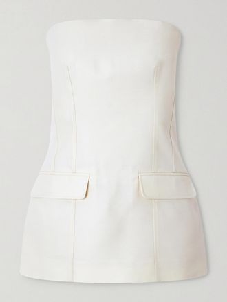 Toteme Haut Bustier En Cr&ecirc;pe De Laine Et Soie M&eacute;lang&eacute;es &Agrave; Pinces - &Eacute;cru