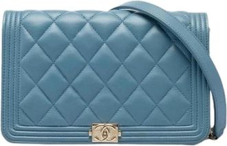 Chanel Sac bandouli&egrave;re Boy Flap Pre-owned - Femme - Pre-owned - Bleu - Taille: ONE Size