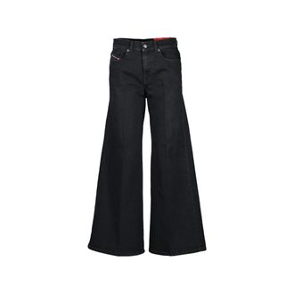 Diesel Wide Jeans - Femme - Jeans - Noir - Taille: W27