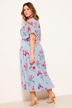 Lipsy Midikleid Lipsy Gewebtes Midi-Kleid Curve (1-tlg)