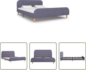 vidaXL vidaXL Stoff Bettgestell - Bettgestell Hellgrau Stoff 140x200 cm