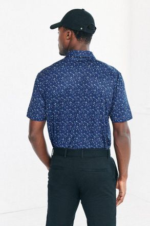 Next Poloshirt Active Golf Poloshirt mit geometrischem Print (1-tlg)