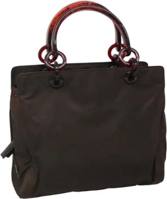 Prada Pre-owned Nylon sacs-main - Femme - Pre-owned - Brun - Taille: ONE Size