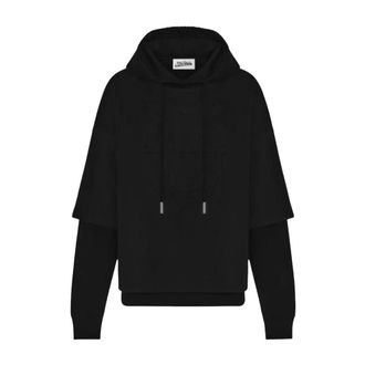 Jean Paul Gaultier Schwarzer Lagenhoodie mit Kapuze - - Sweatshirts & Hoodies - Damen - Schwarzk - XS