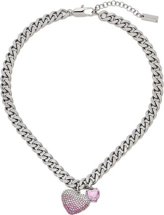 Marc Jacobs Femme, Accessoires, Multicolore, Taille: ONE Size Collier Pav&eacute; Coeur Ballon