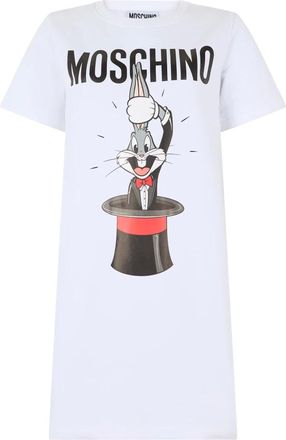 Moschino Femme, Robes, Blanc, Taille: 34 FR Robe blanche avec des motifs color&eacute;s vibrants