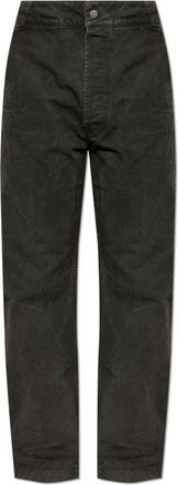 Fear of God Homme, Jeans, Noir, Taille: W33 Pantalon utilitaire en toile d&eacute;lav&eacute;e