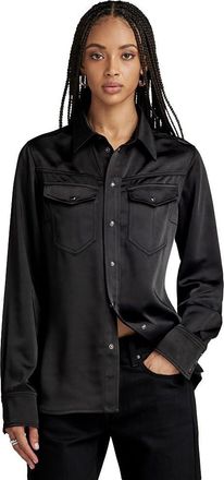 G-Star Damen Slim Shirt Schwarz (dk Black D24229-D414-6484) XXL