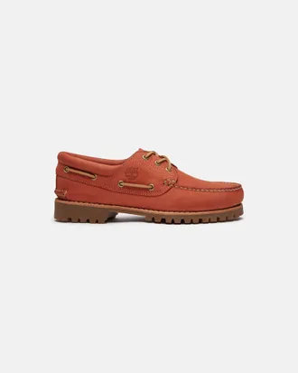 Timberland Handgen&auml;hter Timberland Authentic 3-Eye Lug Bootsschuh in Rot, Rot, Gr&ouml;&szlig;e