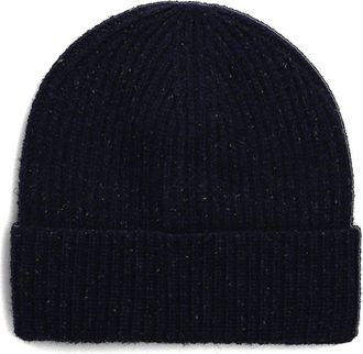 Profuomo Gestrickte Wollm&uuml;tze Dunkelblau - - Accessories - Herren - Blau - ONE SIZE