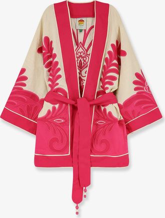 Farm Rio Linen and viscose blend kimono - FARM RIO - gender_Woman