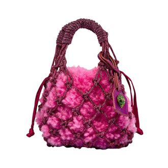 Kurt Geiger Femme, Sacs, Rose, Taille: ONE Size SM Macrame Crystal Bag