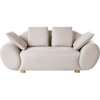 Beliani Sofa 2-Sitzer RINGEL Stoff Hellbeige
