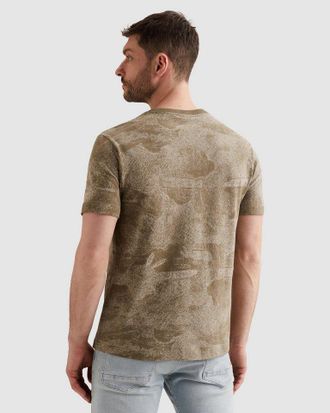 PME Legend T-Shirt Short sleeve r-neck single jersey aop mit Logo Stickerei