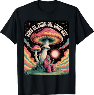 Shinkai Cosmic Vibes im Retro-Stil mit psychedelischen Pilzen T-Shirt
