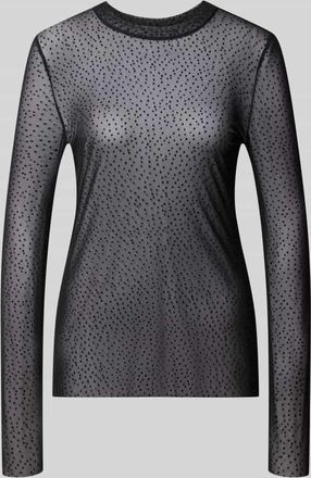 Jake*s Langarmshirt mit transparentem Mesh