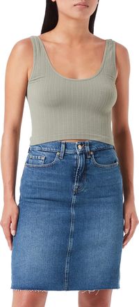 7 For All Mankind Damen Freya Street Wise Skirt, Mid Blue, 24 EU