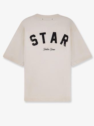 Golden Goose Mens Cotton T-Shirt White T-Shirts And Polos