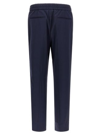 Brioni Mens Blue Wool Casual Pants