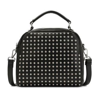 Kazar Schwarze Handtasche verziert mit silbernen Nieten - - Bags - Damen - Schwarzk - ONE SIZE