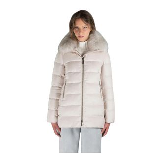Moorer Dorado-Fur-Ls9 - - Jackets - Damen - Beige - 2XS