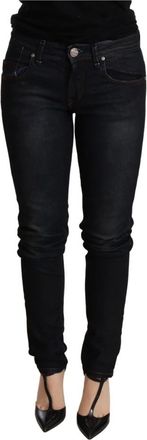 Acht Acht, Femme, Jeans, Noir, Taille: W26 Pantalon Skinny en Denim Taille Basse