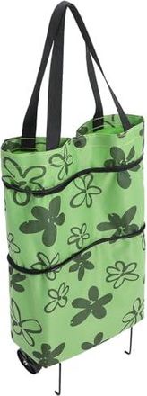 Healifty Chariot de Courses Pliable L&eacute;ger avec Roues Sac Oxford pour Shopping Voyage et Transport Facile