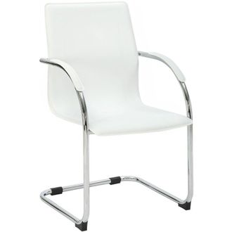 Clp Chaise cantilever Noeleen en simili cuir Blanc