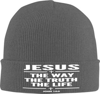 Generic Bonnet en Tricot J&eacute;sus-Le-Chemin-V&eacute;rit&eacute;-Vie Respirant Chapeau Tricot&eacute; Thermique Bonnet Hiver pour Ext&eacute;rieur Ski Temps Froid