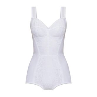 Dolce & Gabbana Body mit Spitzeneins&auml;tzen - - Tops - Damen - Wei&szlig; - S