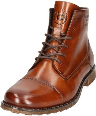 Bugatti Bottines à lacets pour homme avec fermeture éclair - Look professionnel - Cognac - Taille 41 EU, cognac, 41 EU