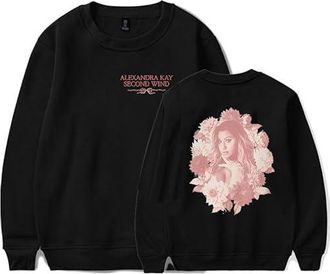 Generic Alexandra Kay Merch Second Wind Pull &agrave; col rond pour lhiver Y2K d&eacute;contract&eacute; unisexe Streewear tendance, Noir, XXS