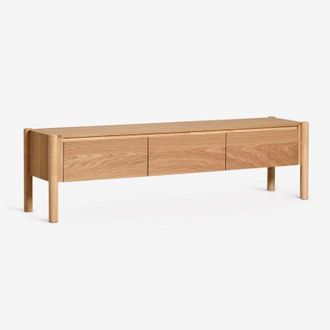 Sklum Sklum - TV-M&ouml;bel 185x45 cm aus mdf mit Eichenfurnier Munden Braun Eiche