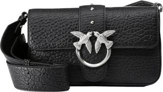 Pinko Pinko, Femme, Sacs, Noir, Taille: ONE Size Love One Mini Slouchy FL Mini Bag
