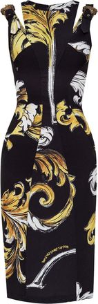 Versace Jeans Couture Barocco Outline Kleid - Schwarz