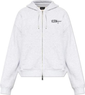 Dsquared2 Homme, Sweatshirts et sweats &agrave; capuche, Gris, Taille: 2XL Sweat &agrave; capuche