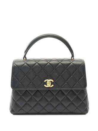 Chanel sac &agrave; main matelass&eacute; (1996-1997) - Noir