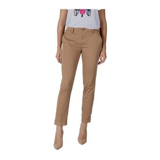 Liu Jo Femme, Pantalons, Beige, Taille: W32 Pantalon Uni avec Fermeture &Eacute;clair et Bouton et Poches