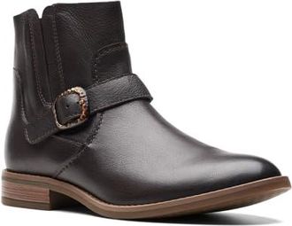 Clarks Bottines Camzin Loop pour femme, Cuir Brun fonc&eacute;, 39 EU